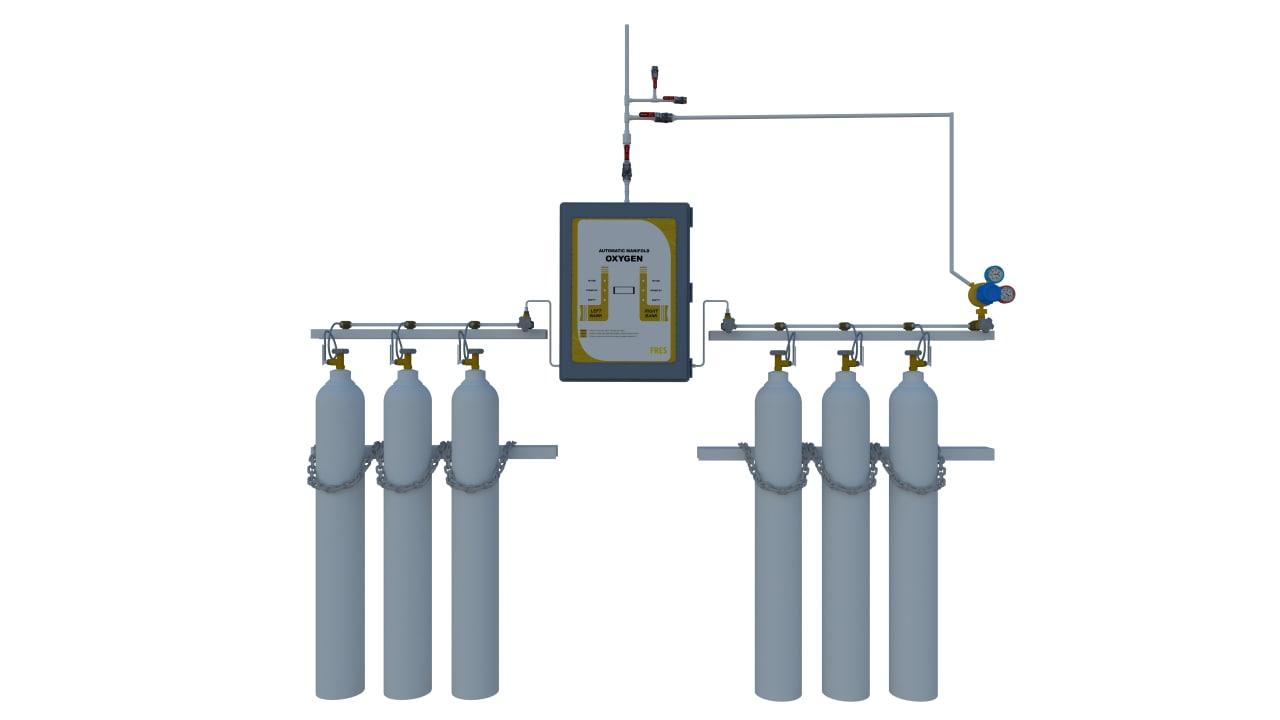 Jual FRES SISTEM MEDICAL GAS MANIFOLD, HEADER 2X3, PIGTAIL (O2 /N2O/ N2 ...