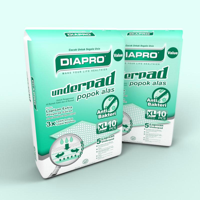 Jual Popok Alas Dewasa Undepad Diapro Value isi 10pcs Size 60 x 90 cm ...