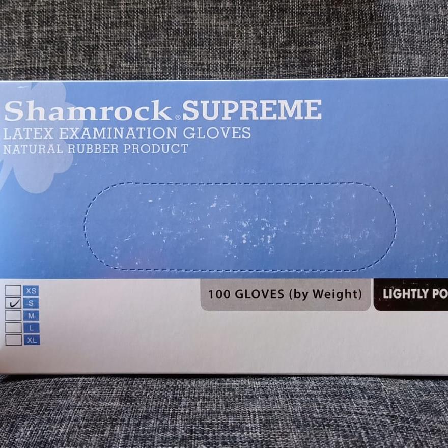 Jual Shamrock SUPREME - Latex Examination Gloves (lightly powdered ...