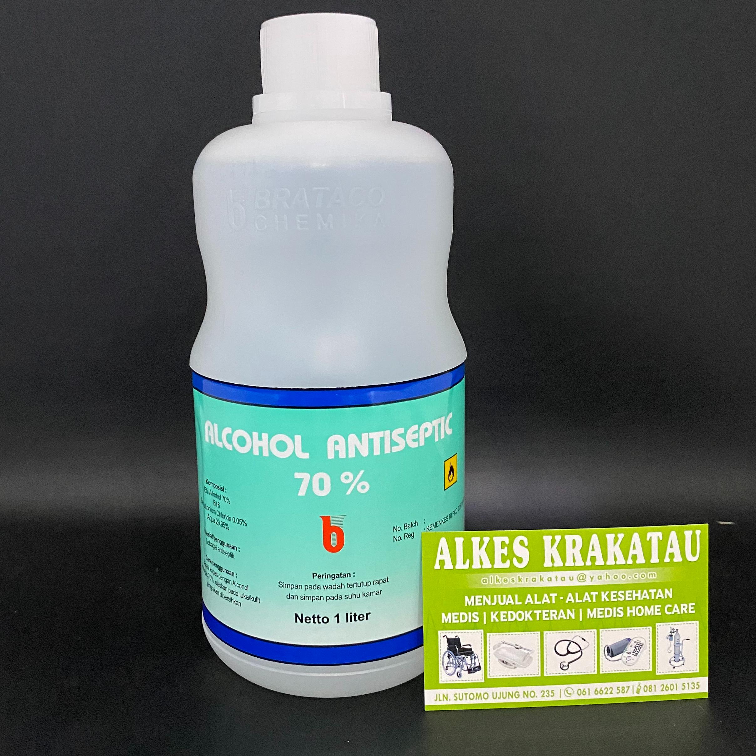 Jual Alkohol Antiseptik 70% Medis Merk Brataco kemasan 1 Liter dari ...