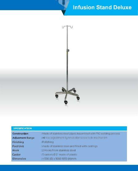 Jual Tiang infus stainless steel / Tiang infus 5 roda - Stand Deluxe ...