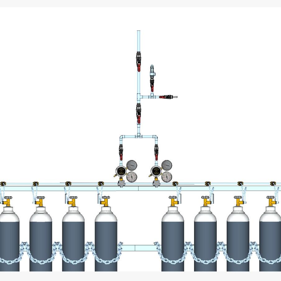 Jual Sentral MANUAL MANIFOLD Oksigen (O2) kapasitas 2 x 3 tabung dari ...