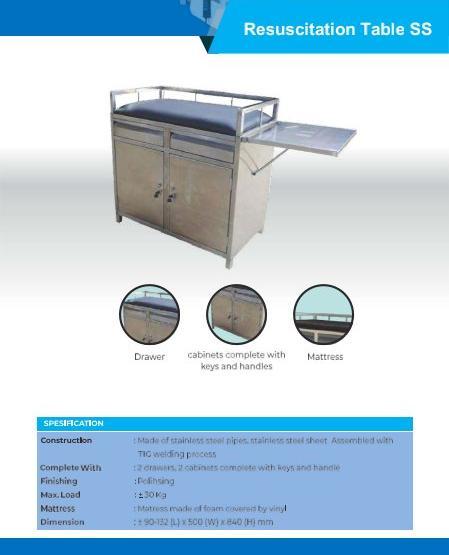 Jual Meja Resusitasi Resuscitation Table Besi/Resuscitation Table ...