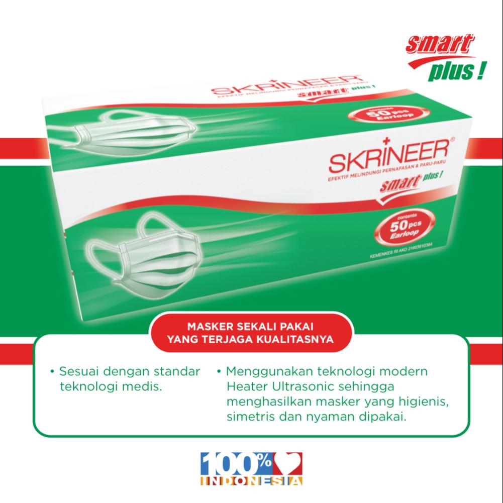 Jual Masker Skrineer Smart Plus '50s 3Ply Earloop Green dari PT ...