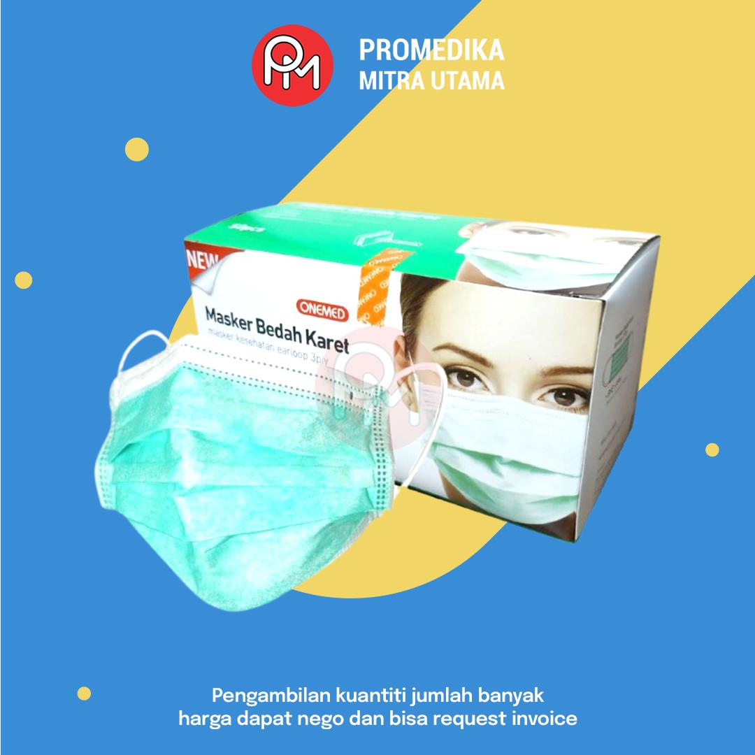 Jual Masker Medis Earloop Onemed 3Ply | Macam Warna dari PT. Promedika ...