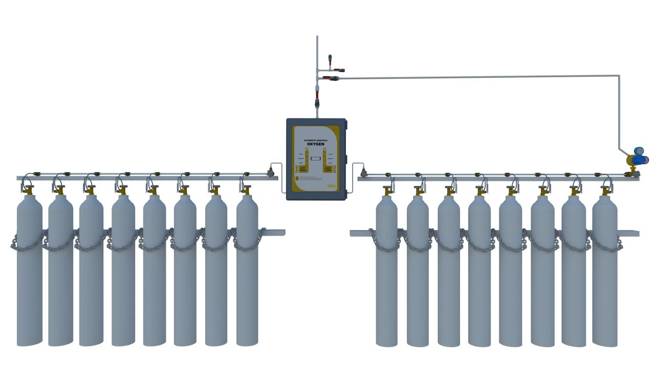 Jual FRES SISTEM MEDICAL GAS MANIFOLD, HEADER 2X10, PIGTAIL (O2 /N2O ...